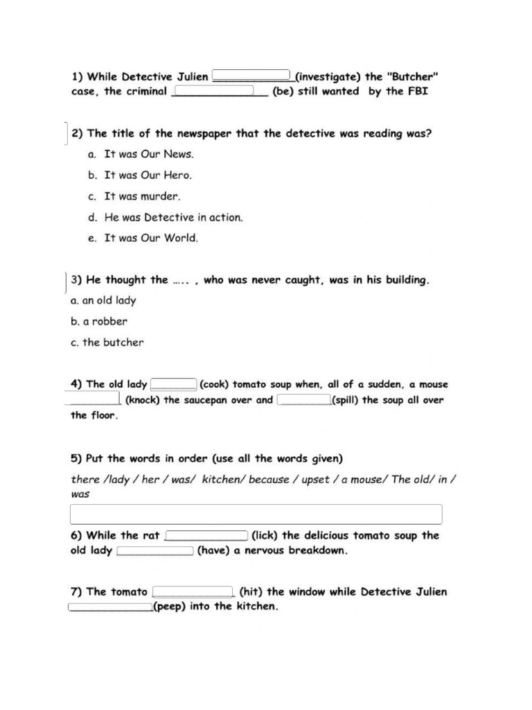 defective detective worksheet | PDF