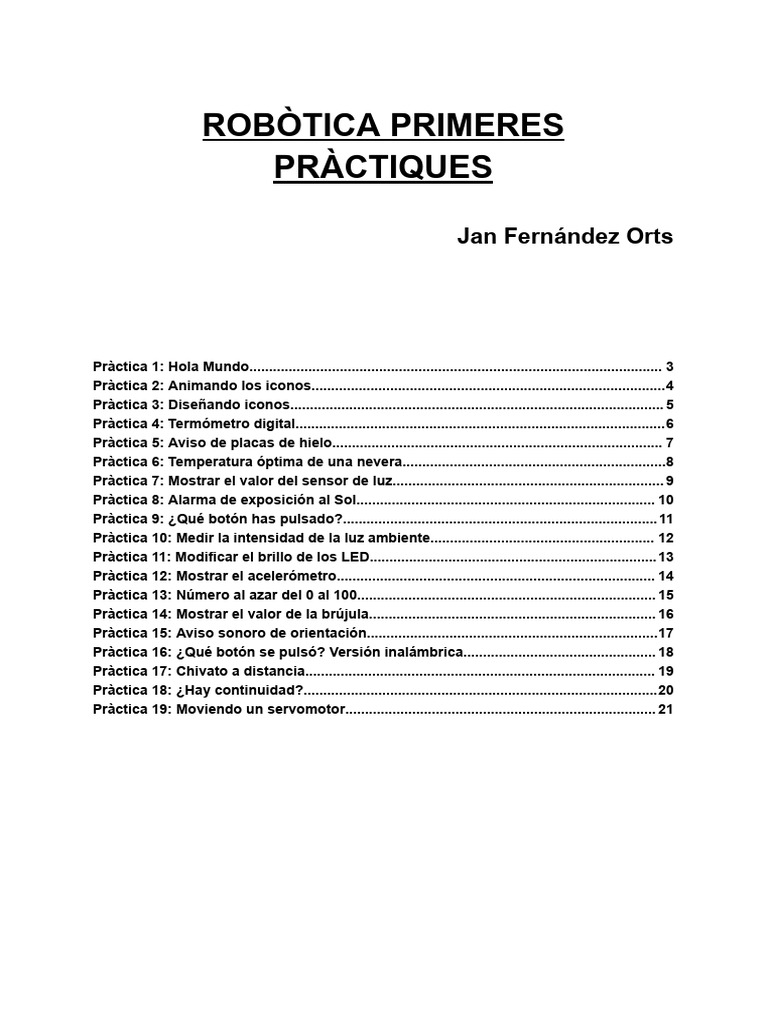 Primeres pràctiques Microbit | PDF