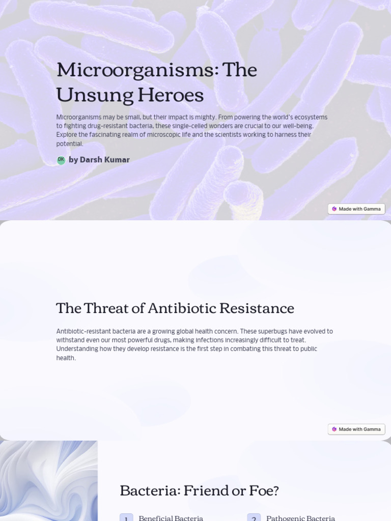 Microorganisms: Key to Health & Science | PDF | Antimicrobial ...