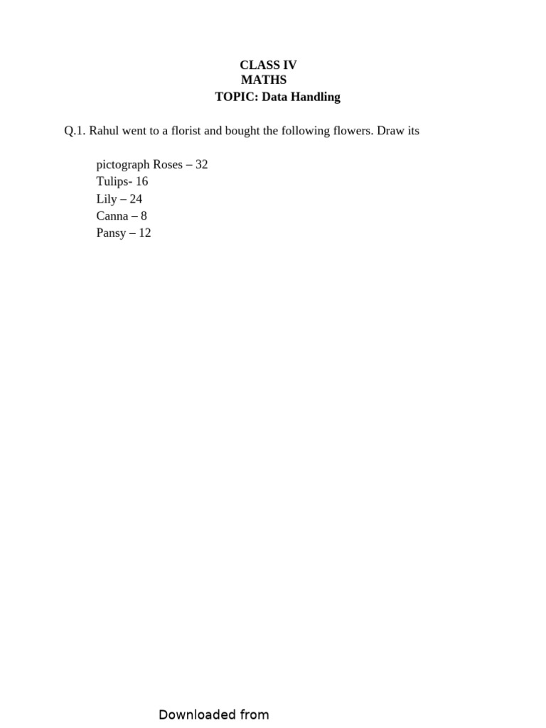 CBSE Class 4 Maths Revision Worksheet | PDF