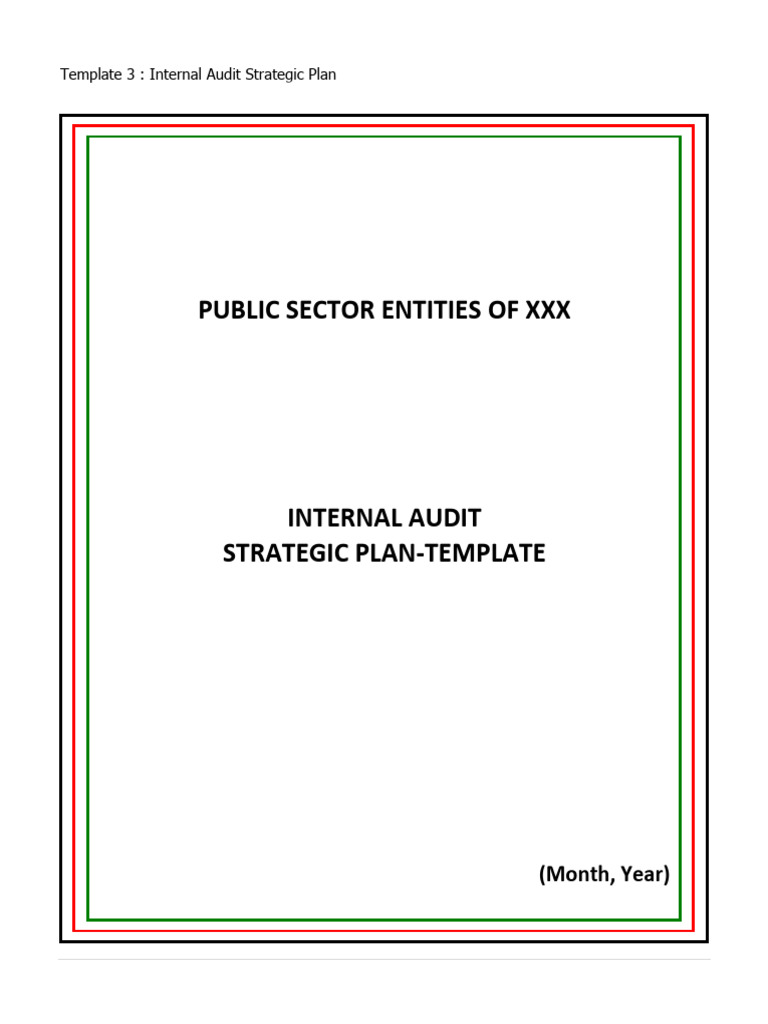 Template 3 Internal Audit Strategic Plan | PDF | Internal Audit | Audit