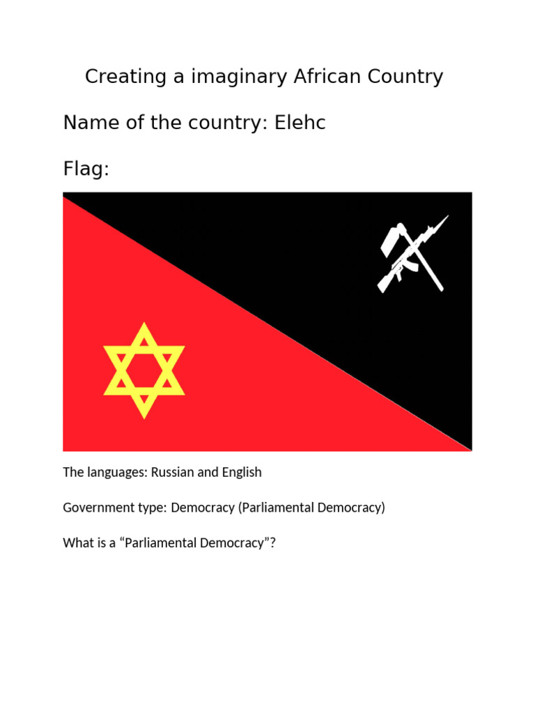 Imaginary African Country: Elehc Overview | PDF