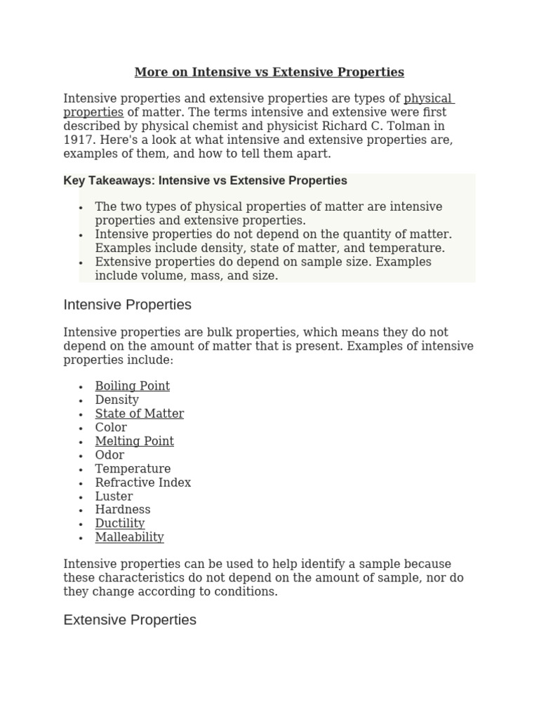 Understanding Matter's Properties | PDF