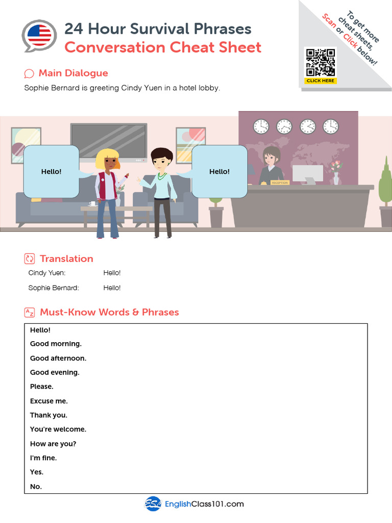 Essential English Survival Phrases | PDF