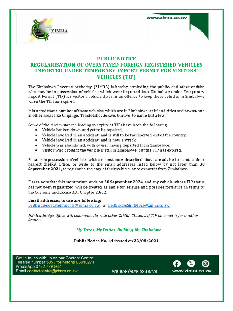 Overstayed Vehicle Permit Alert | PDF