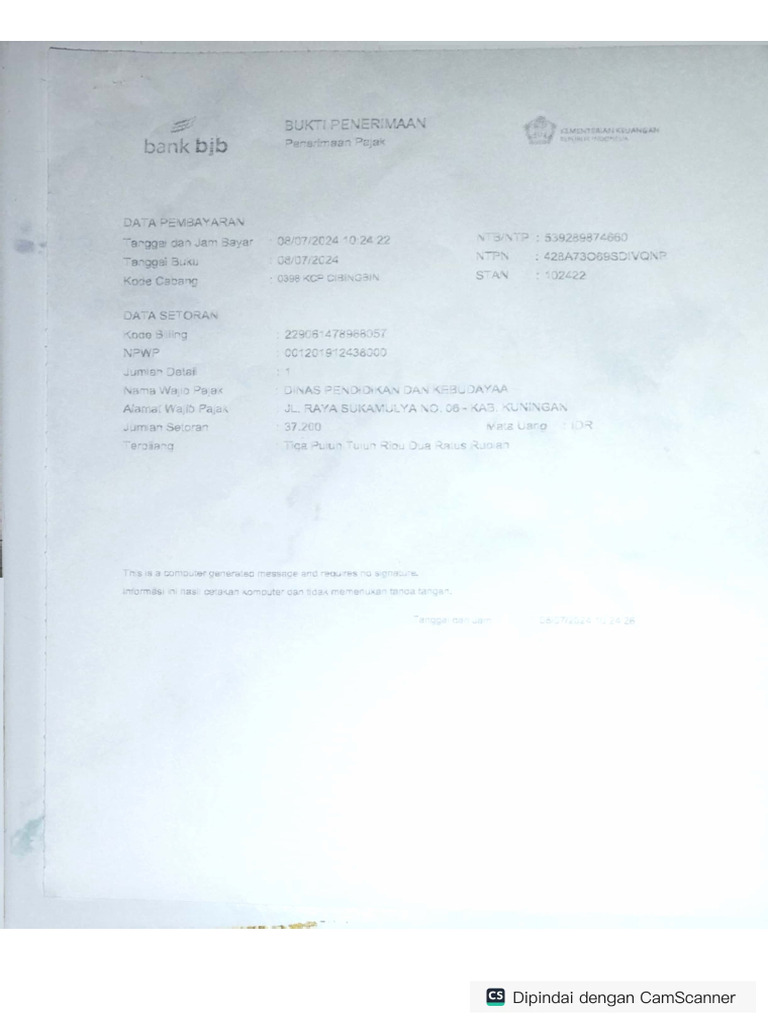 BPP PPH 23 Januari 2024 SDN 1 Citenjo | PDF