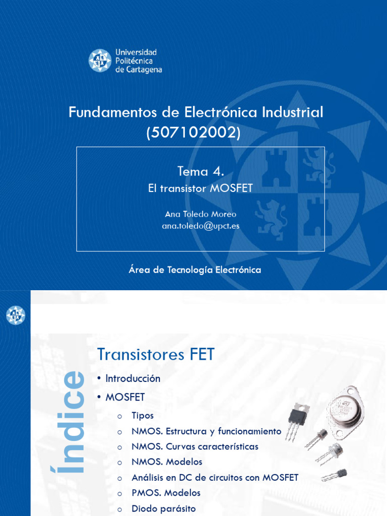 Funcionamiento del MOSFET a 5V VGS | PDF | Mosfet | Transistor