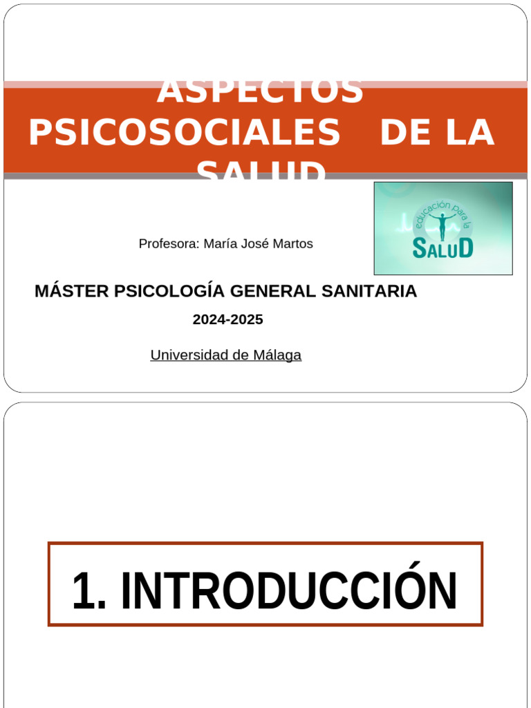Tema 1_Aspectos psicosociales de la salud (1) | PDF | Comportamiento | Ciencias del comportamiento