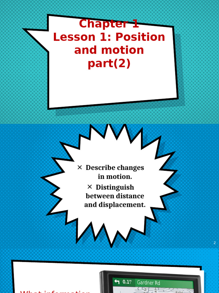 T2-W5 - Position and Motion Part | PDF | Distance | Mechanics