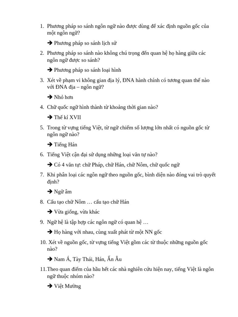 Đề Cương Giữa Kì Môn NMVNH | PDF