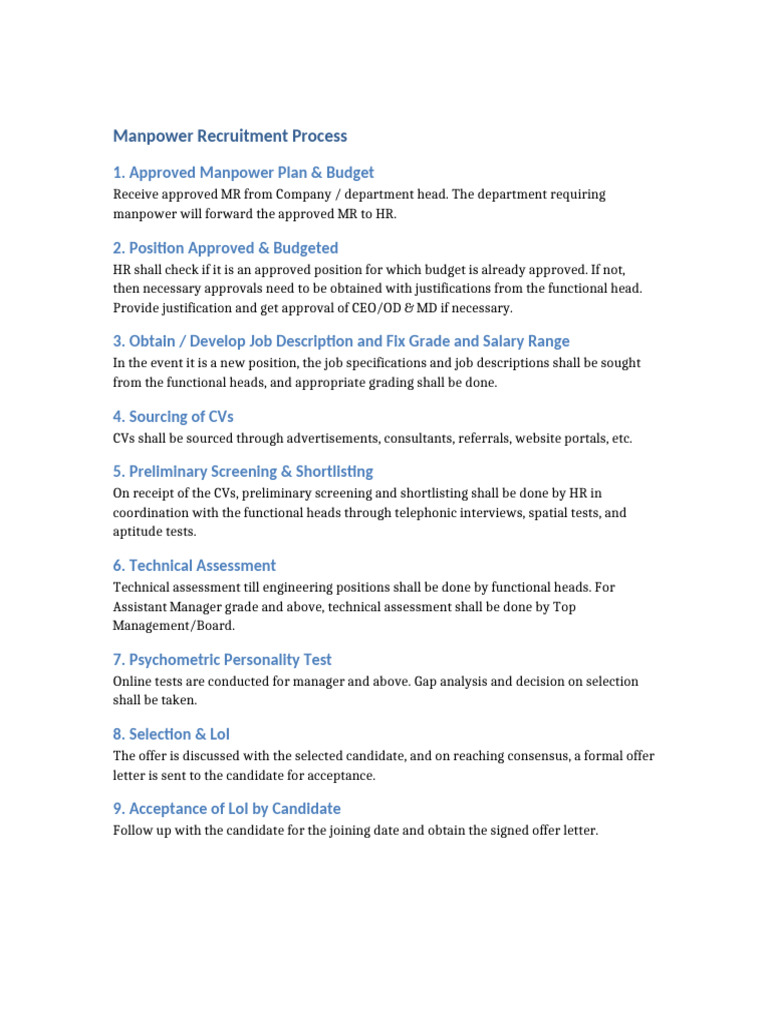 Streamlined Recruitment Process Guide | PDF