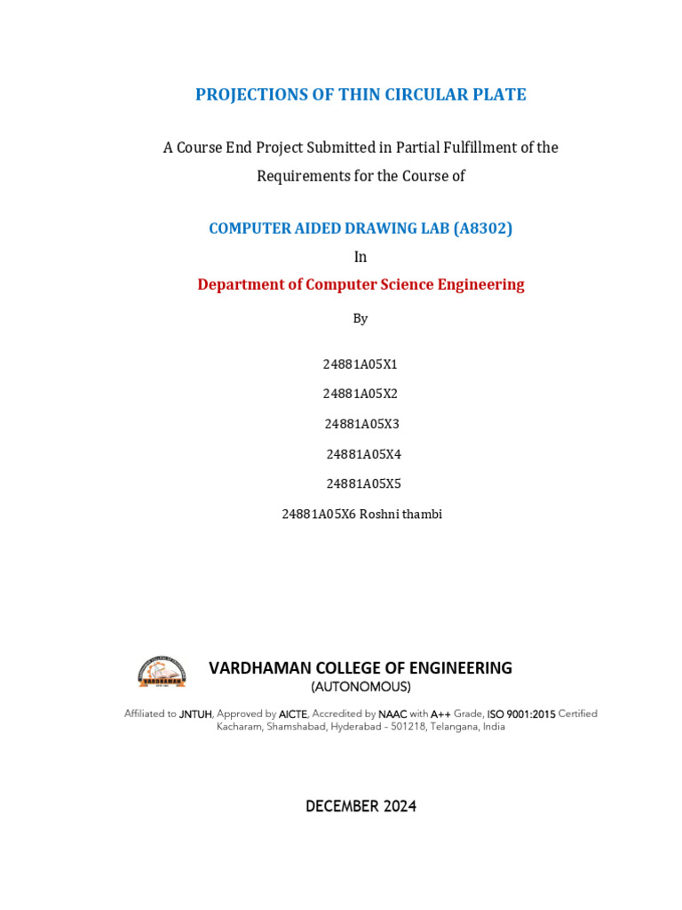 Cad Cep - Report Template - Cse | PDF | Ellipse | Geometry