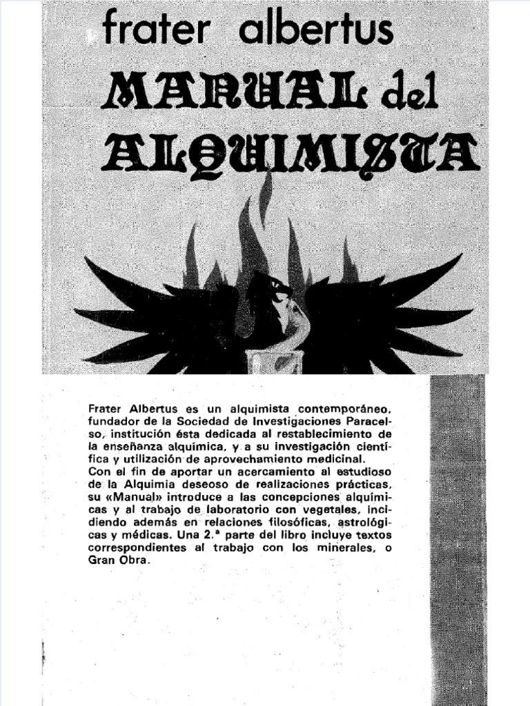 Manual del Alquimista de Frater Albertus | PDF | Alquimia