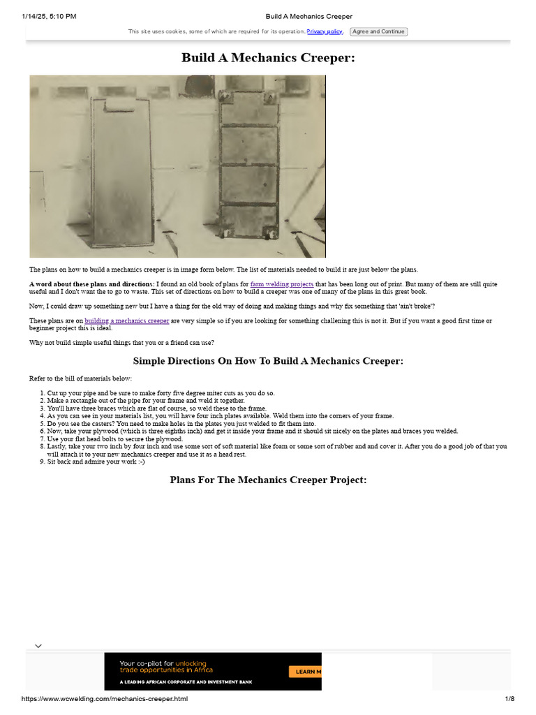 Build A Mechanics Creeper | PDF | Pipe (Fluid Conveyance)