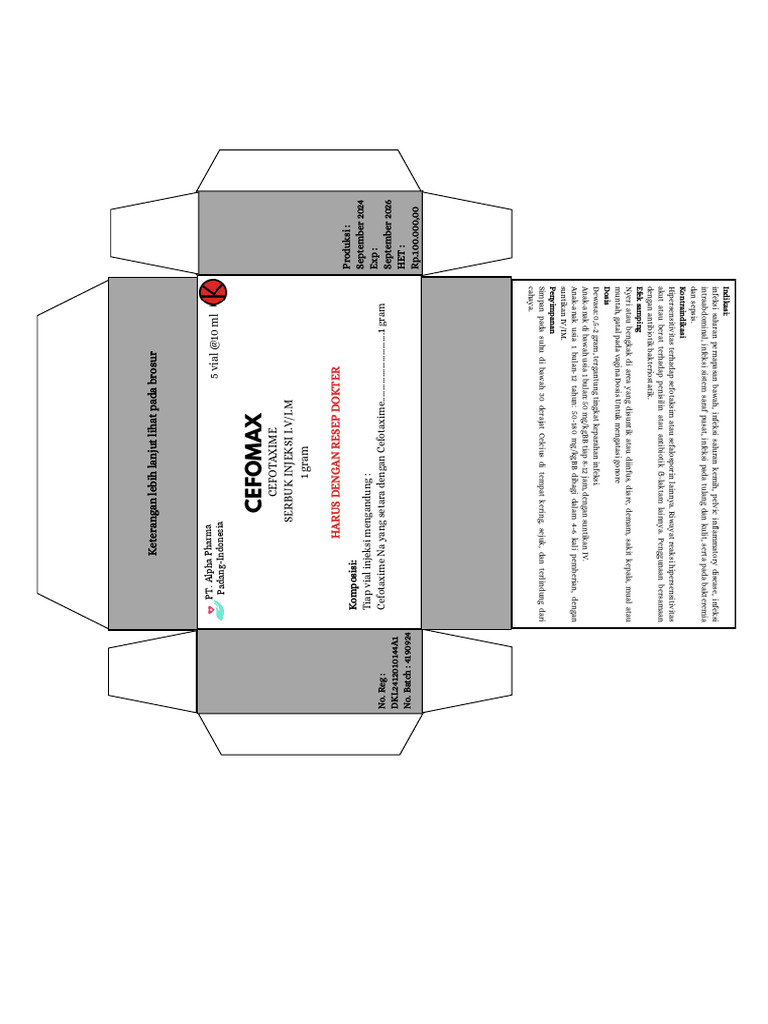 Kemasan Steril Cefomax | PDF
