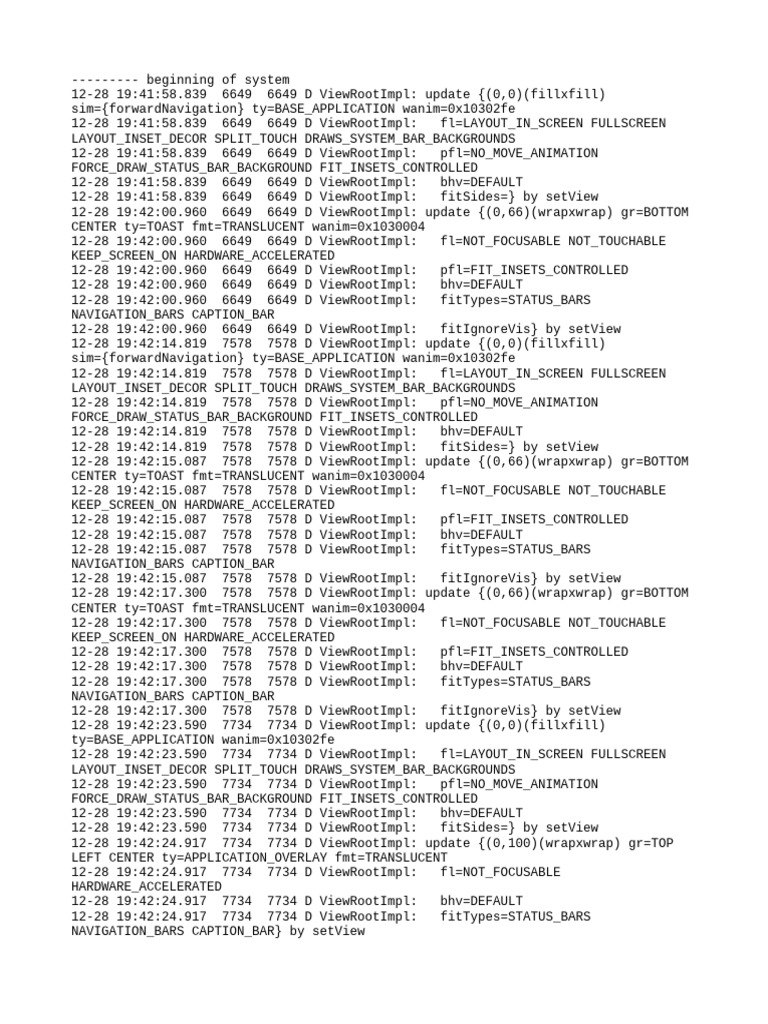 Android Debug Log Analysis | PDF | Computer Science | Computer Architecture