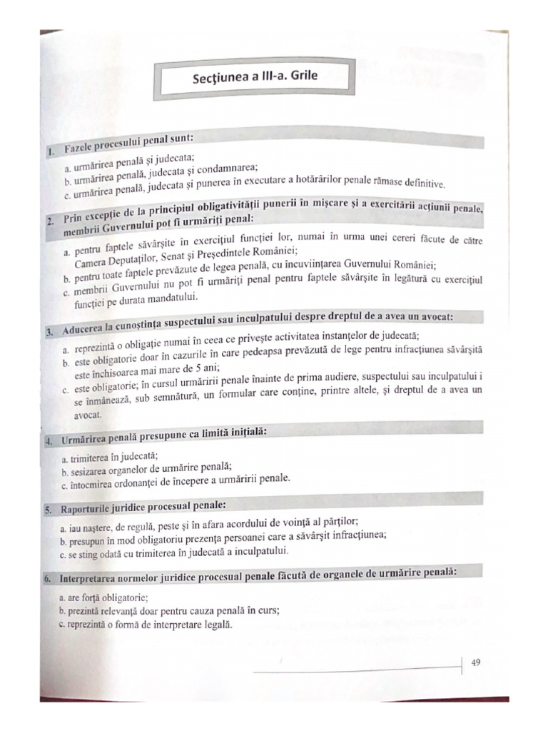 Urmárirea Penalã, Judecata Si Punerea În Executare A Hotárârilor Penale ...