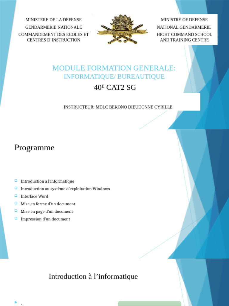 MODULE FORMATION GENERALE | PDF | Système d'exploitation | Microsoft