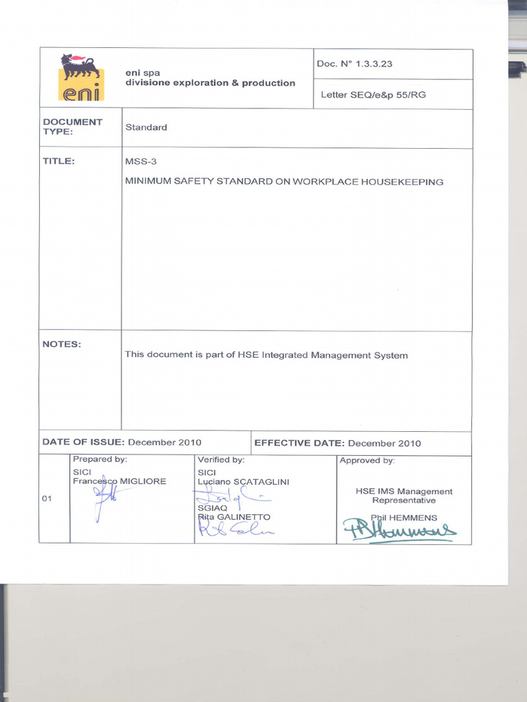 Minimum Safety Standards for Housekeeping | PDF | Housekeeping | Waste
