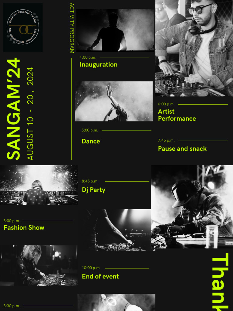 Black and Green Music Festival Modern User Brochure | PDF