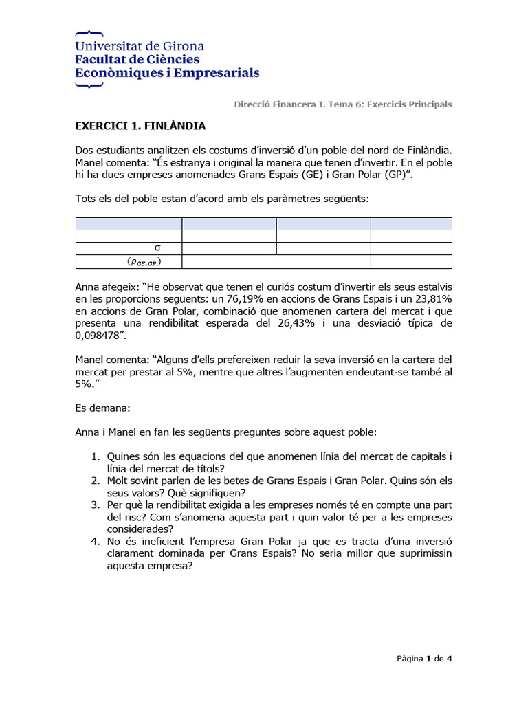 Exercicis - Tema6 - ENU | PDF