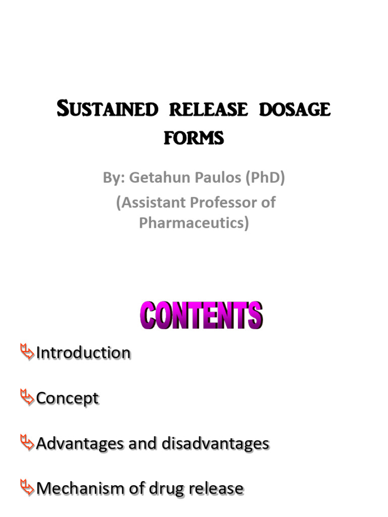 9-Manufacturing of Sustained Release Dosage Forms | PDF | Solvation ...