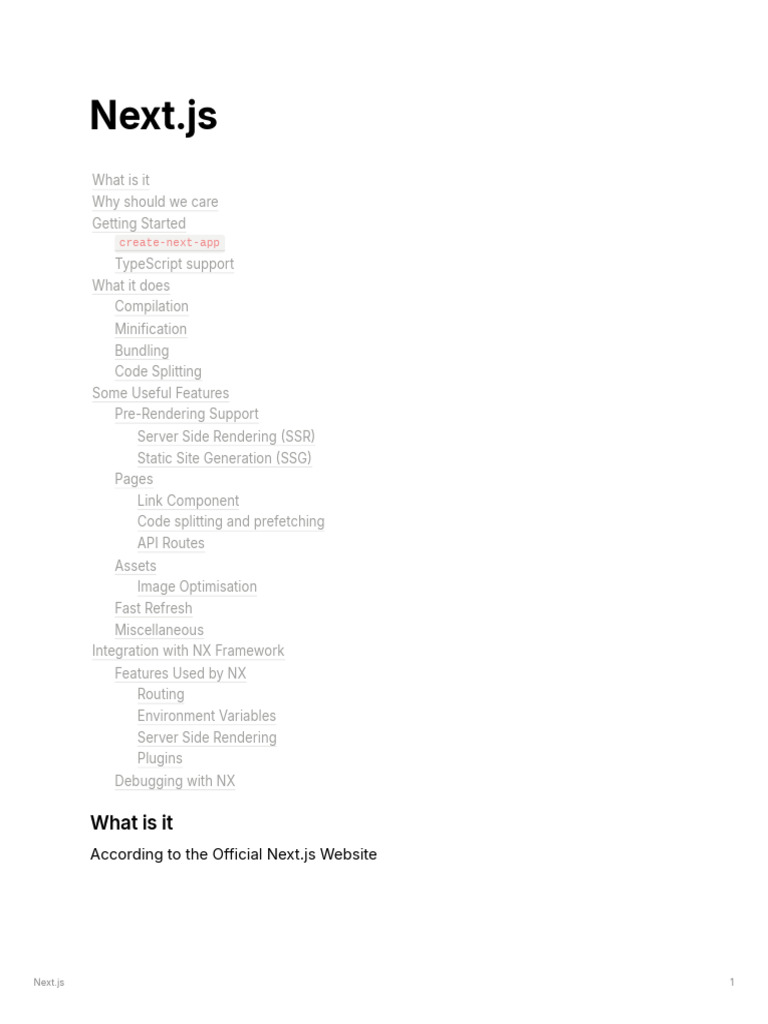 Next.js | PDF | Software | Software Development Next.js | PDF | Software | Software Development