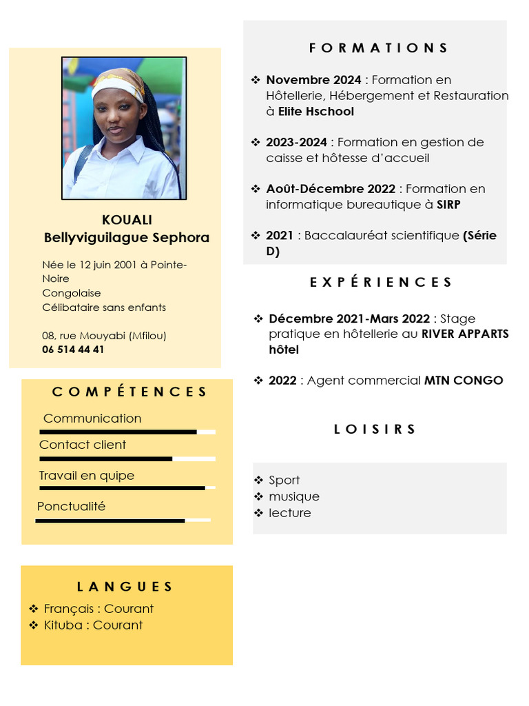 CV de Bellyviguilague Sephora | PDF