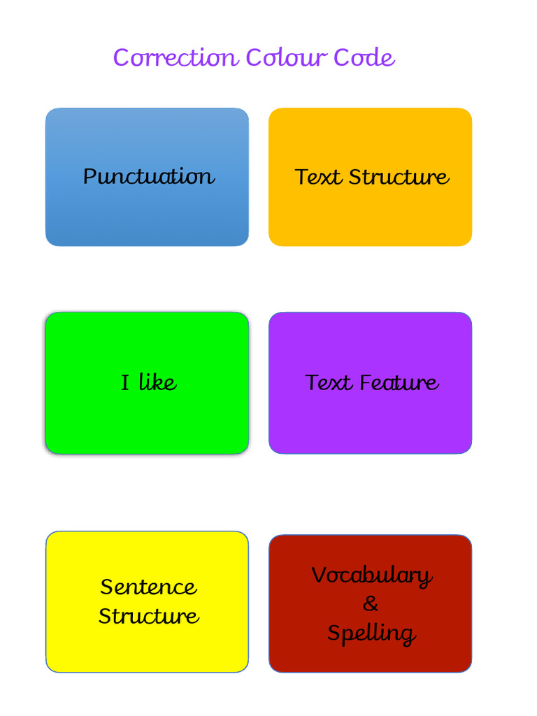 Writing Colour Code | PDF