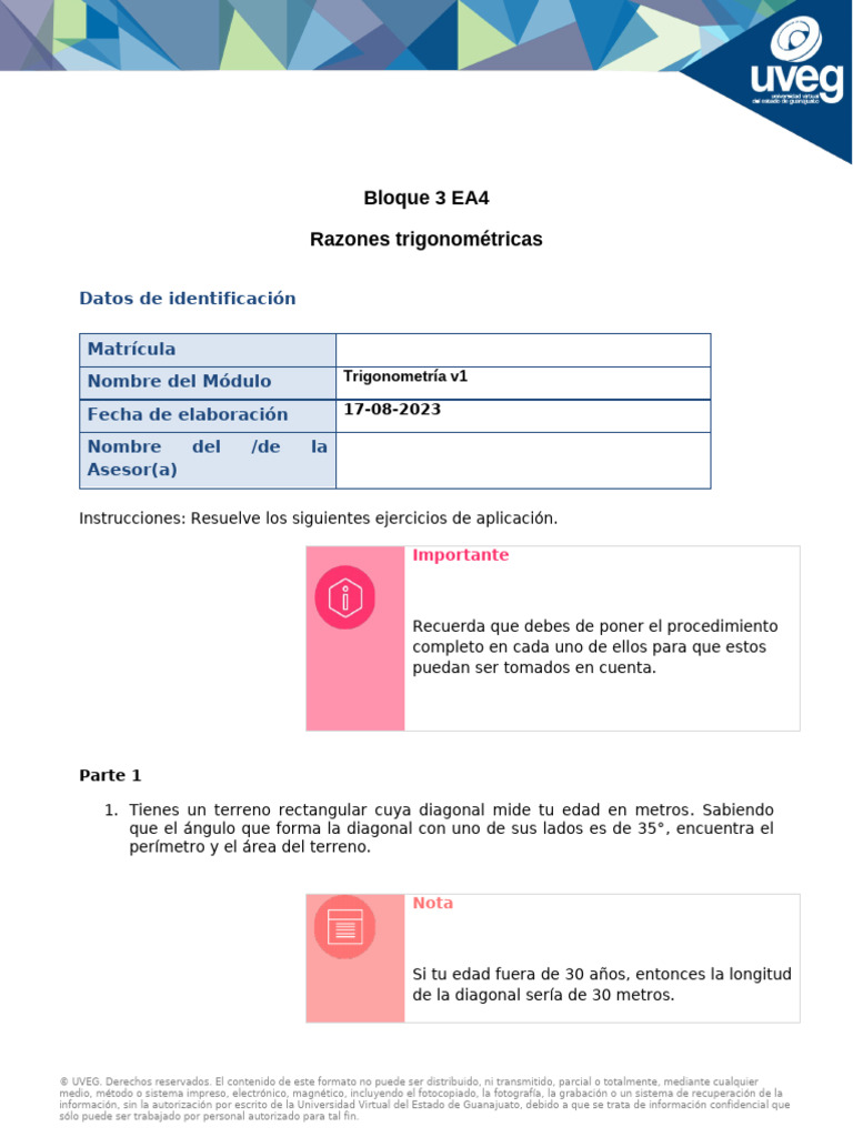 RT Ea4 | PDF | Trigonometría | Matemáticas