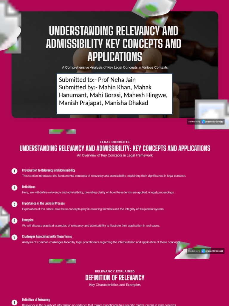 Understanding Relevancy and Admissibility Key Concepts and Applications ...