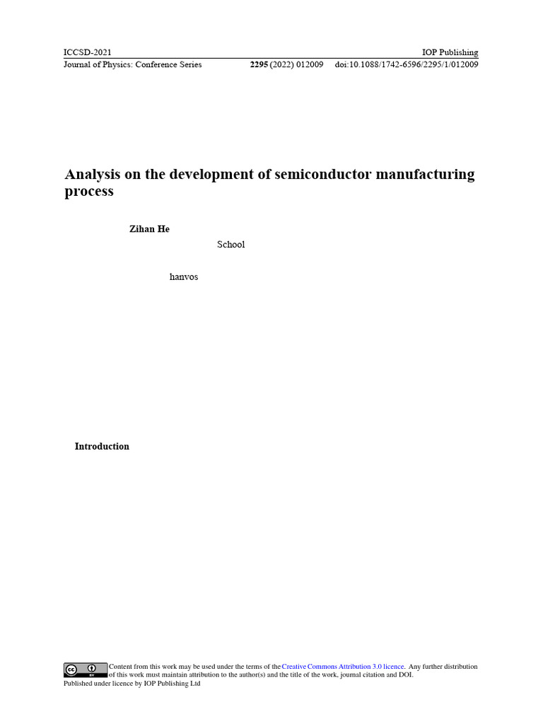 Advancements in Semiconductor Processes | PDF | Semiconductor Device ...