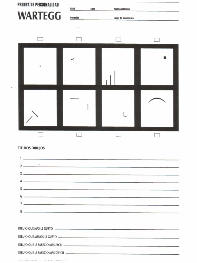 Pruebas Wartegg | PDF