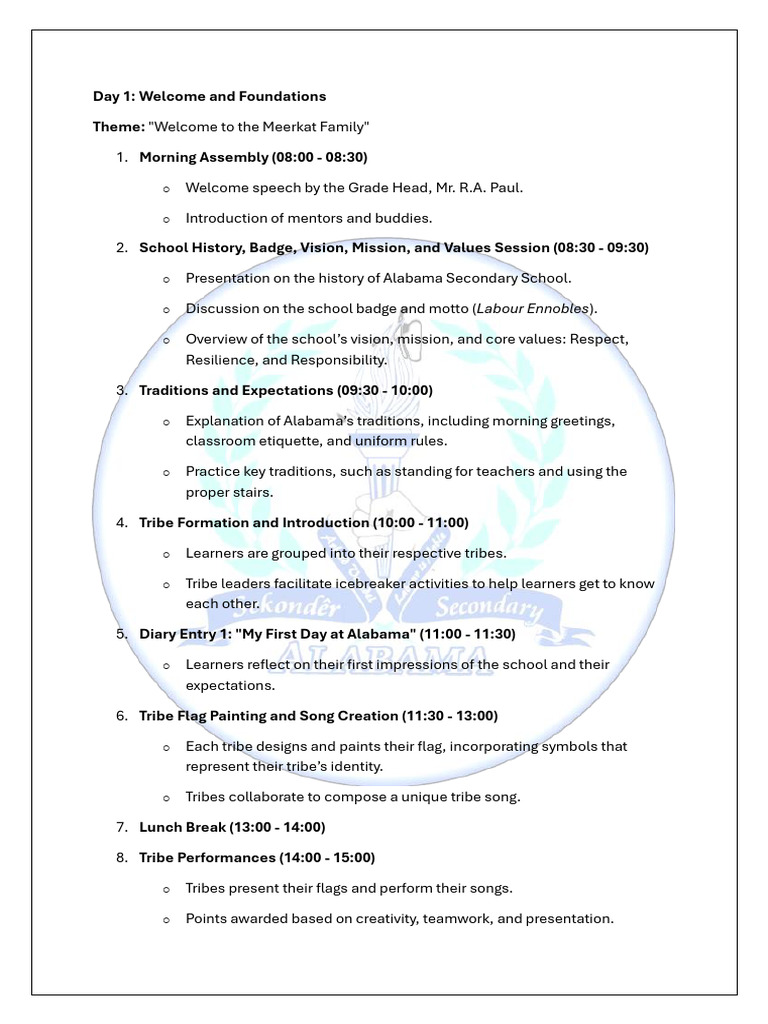 Orientation Programme | PDF | Audition