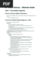 AP World History - Unit 1 Study Guide | PDF | China | World Politics