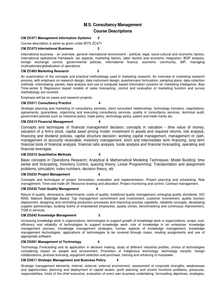 MSCM | PDF | Quality Management | Strategic Management