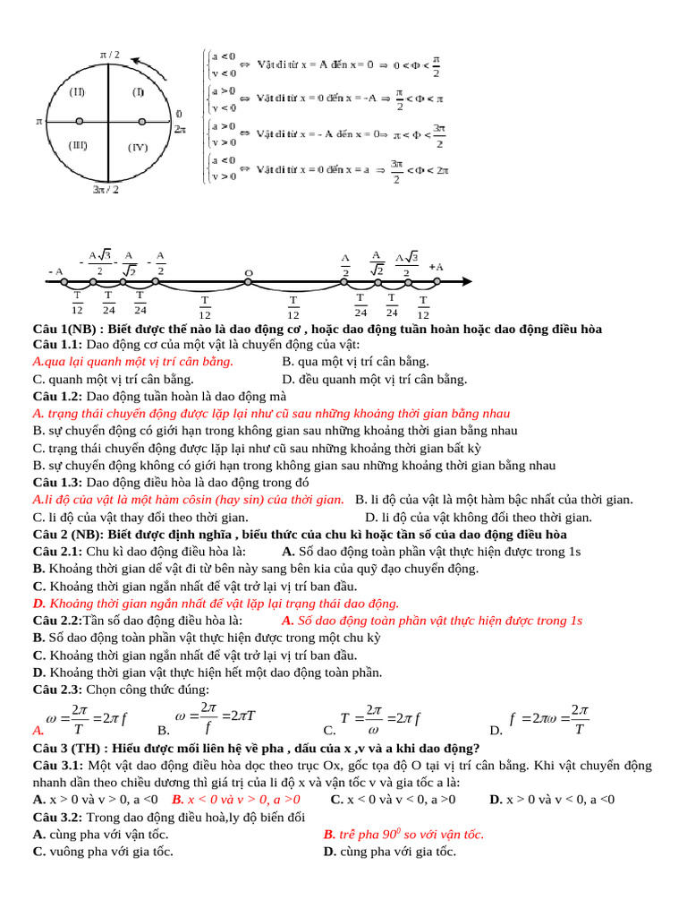 ÔN THI GIUA KY 1 CO DAP AN | PDF