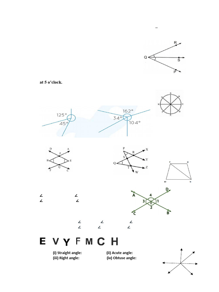 Lines & Angles, Patterns in Maths | PDF