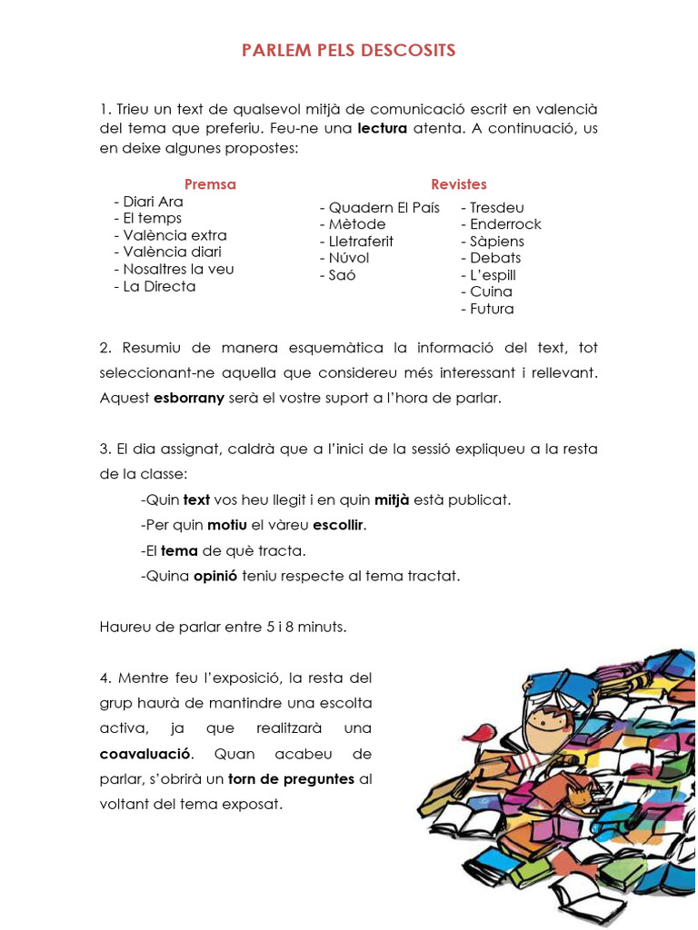 Parlem Pels Descosits - Instruccions | PDF