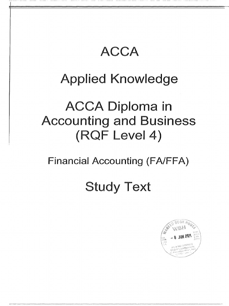 F3 FA Study Text | PDF