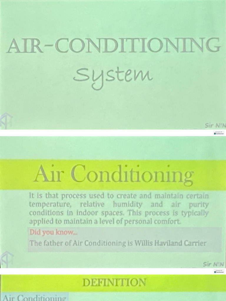 Air Conditioning Notes | PDF