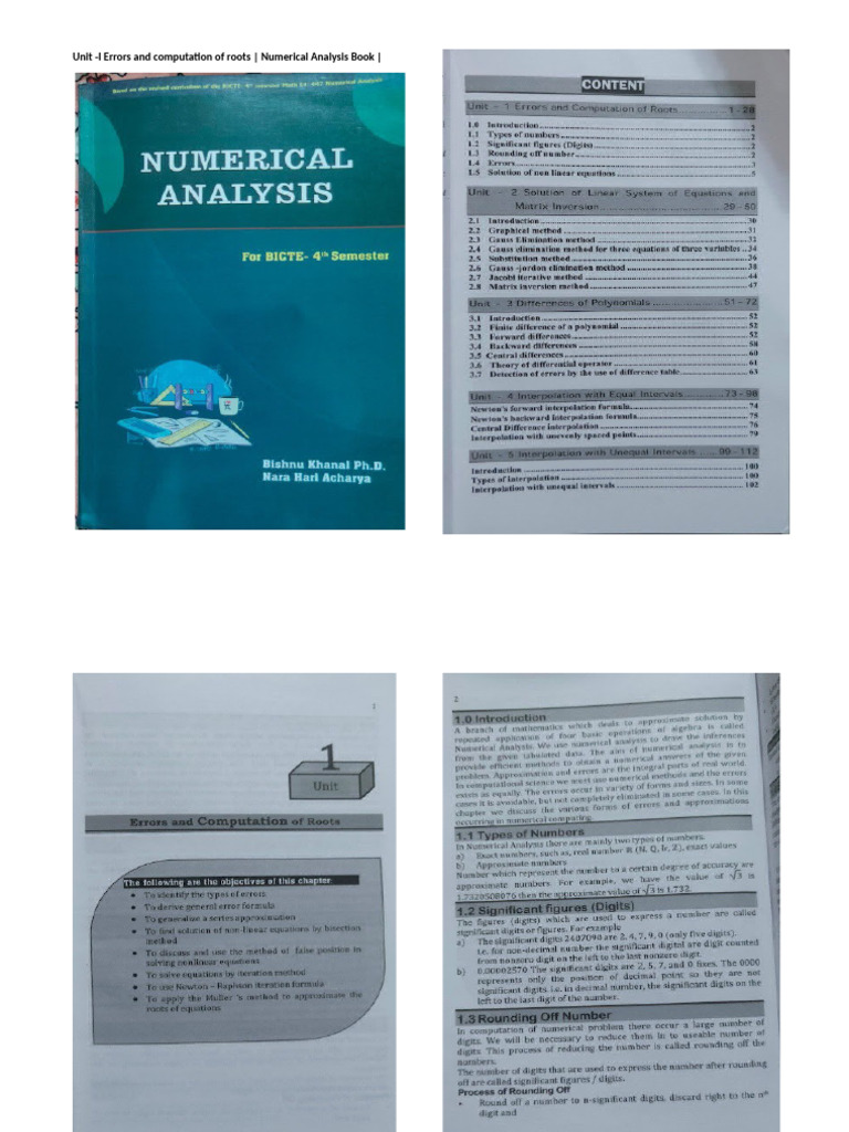 Unit - I Errors and Computation of Roots | PDF