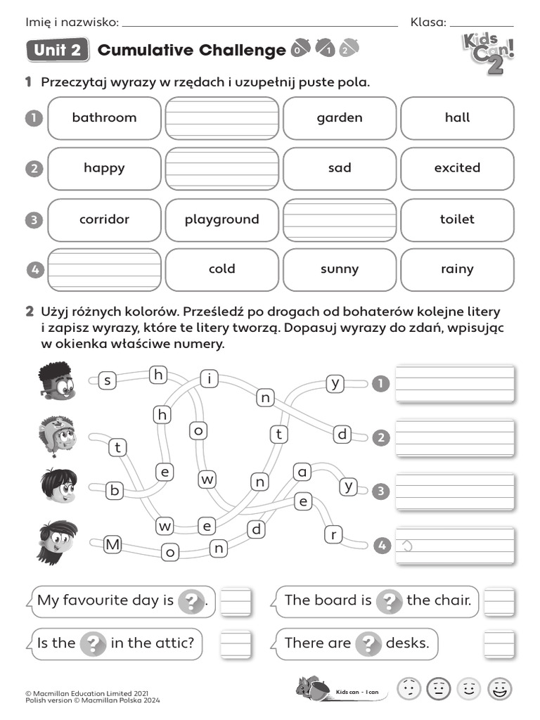 Kids Can 2_Cumulative Challenge_Unit 2 | PDF