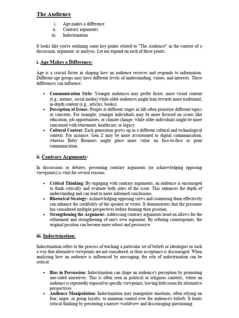 The Audience | PDF | Argument | Critical Thinking