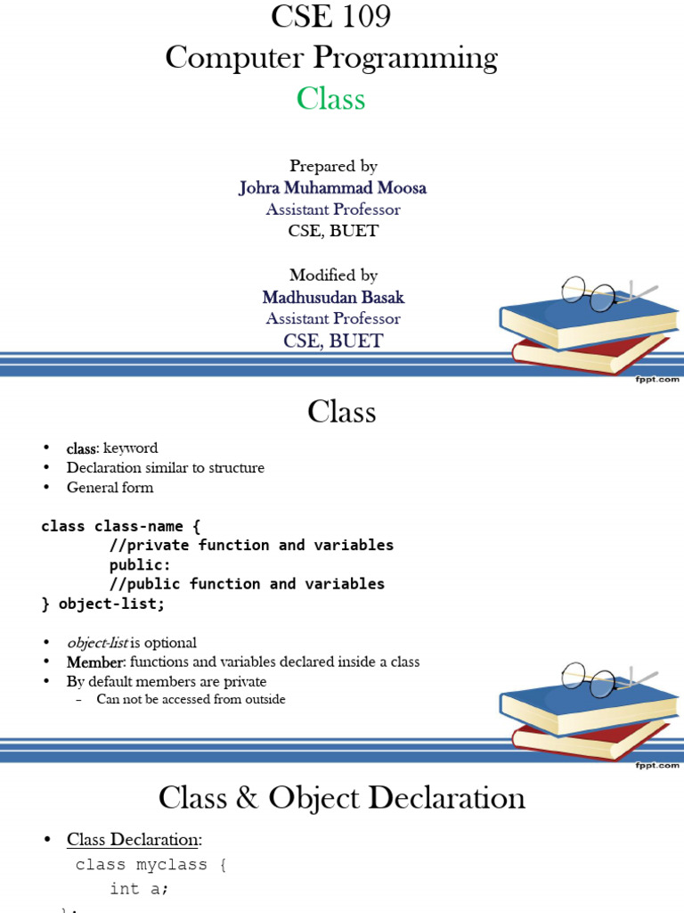 09 Class Pdf Pointer Computer Programming Constructor Object 