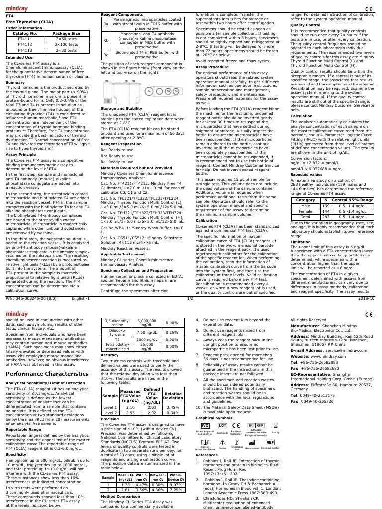 FT4 Assay Guide for Lab Technicians | PDF | Immunoassay | Assay