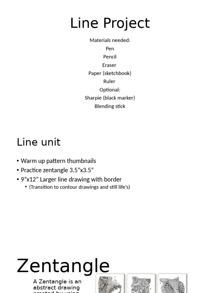 Zentangle Drawing Project Guide | PDF