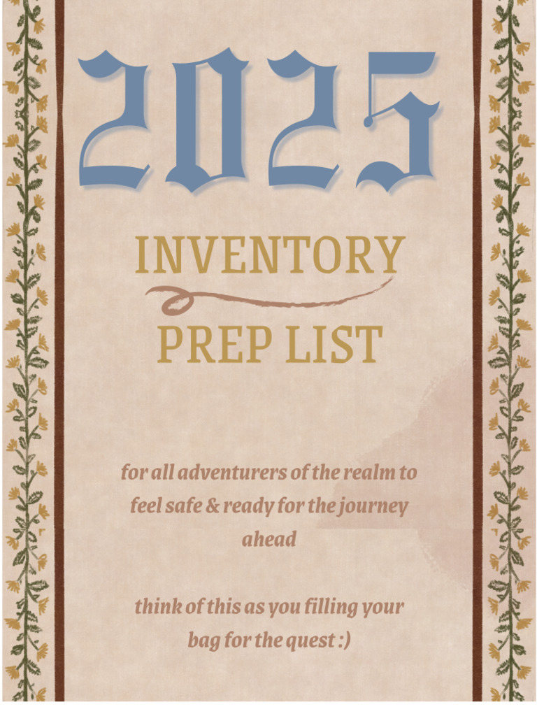2025 Inventory Prep SKSQ | PDF | Prices | Credit