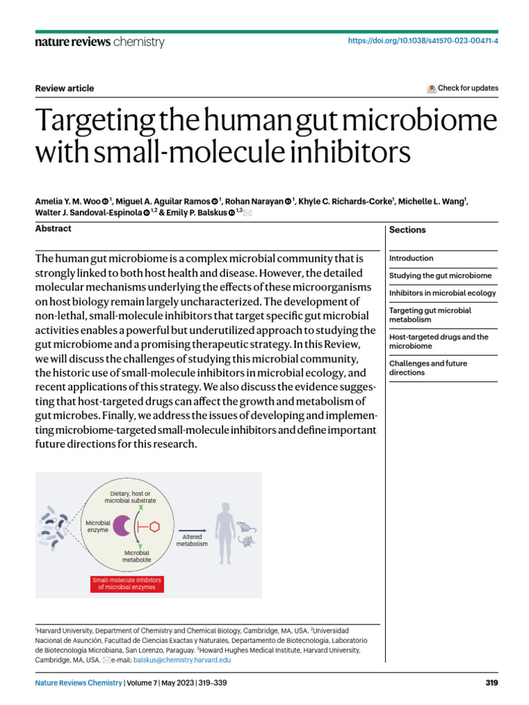 Woo2023 - Targeting The Human Gut Microbiome With Small-Molecule ...