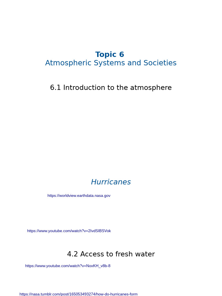 6.1 The Atmosphere | PDF | Atmosphere Of Earth | Atmosphere